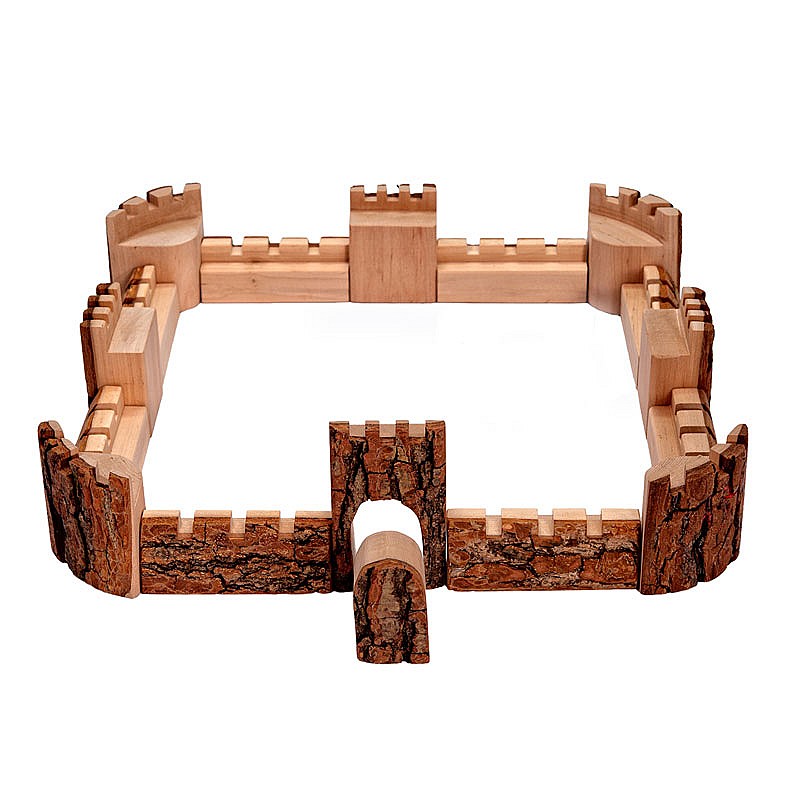Castillo de Madera con Corteza 16 piezas - Aúpa Organics